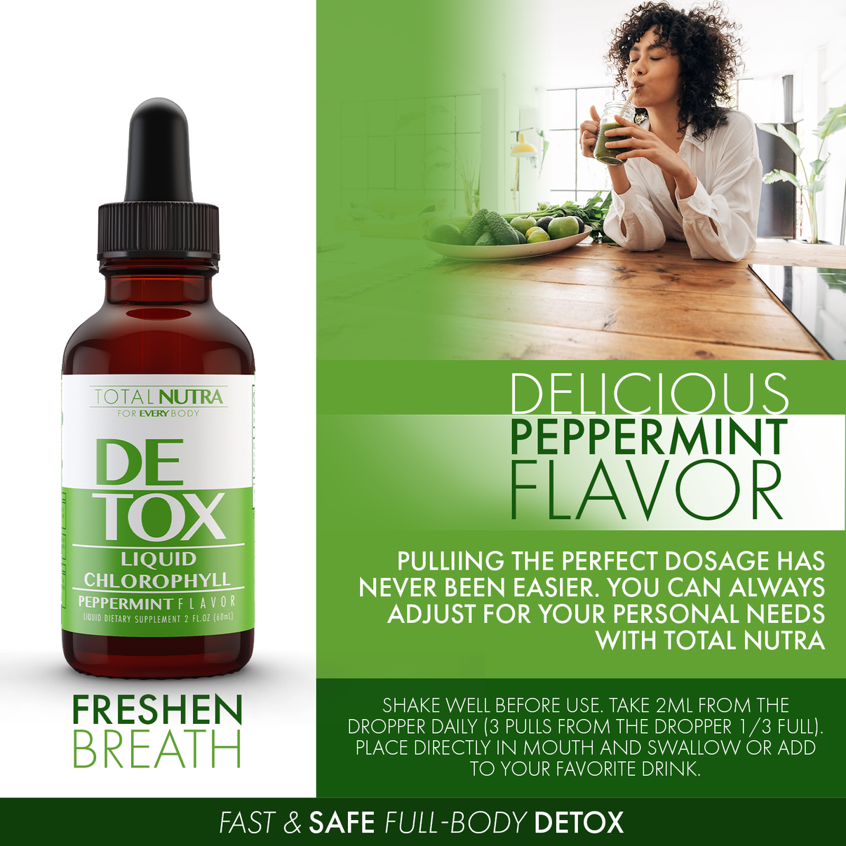 Liquid Chlorophyll Drops 50mg – Total Nutra